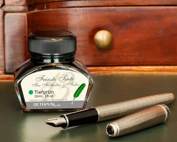 Füllhaltertinte, Schreibtinte für Füllhalter, Füllertinte Tiefgrün ...