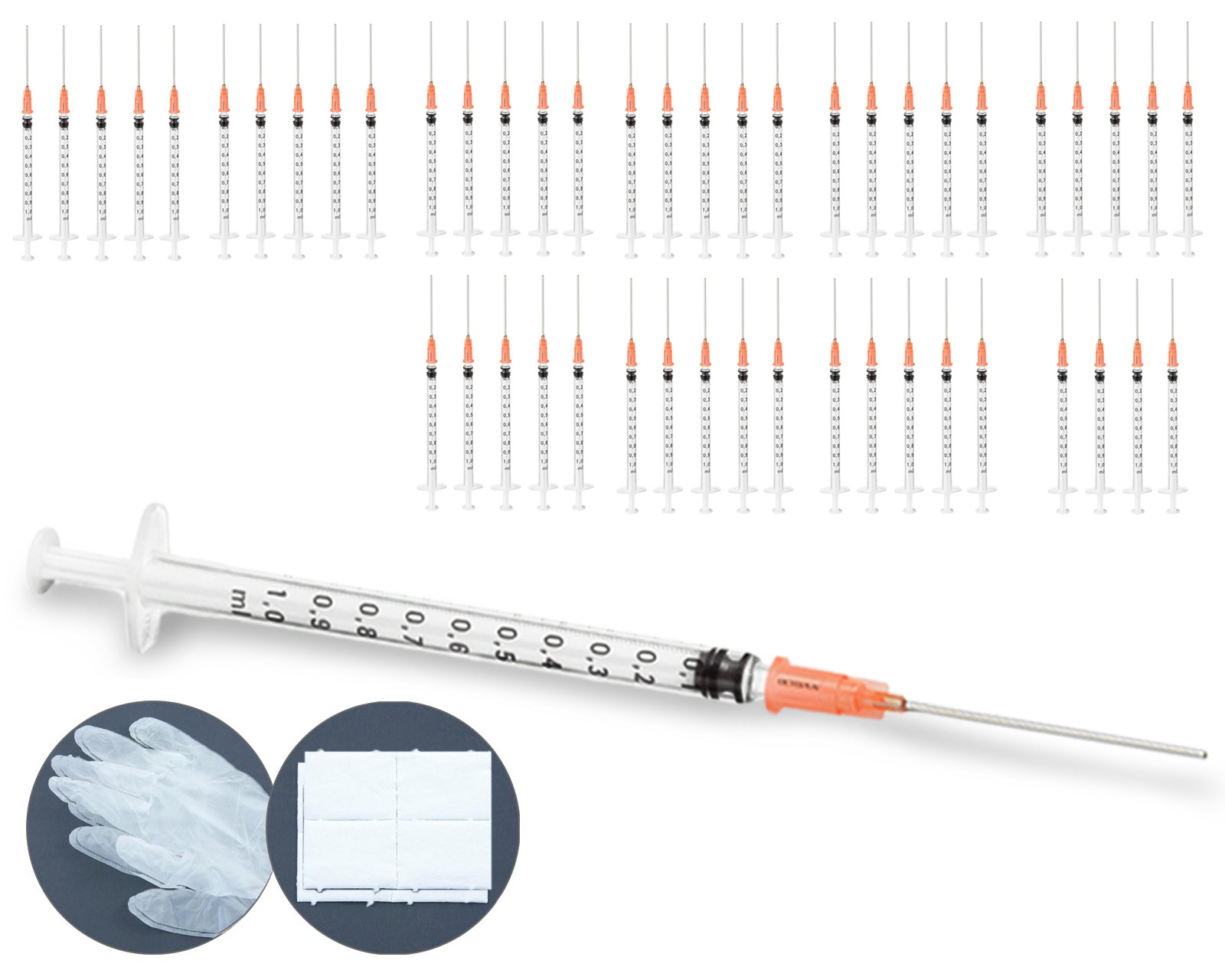 Refill syringes 1ml with 40mm blunt cannulas, 25 pieces | Octopus®