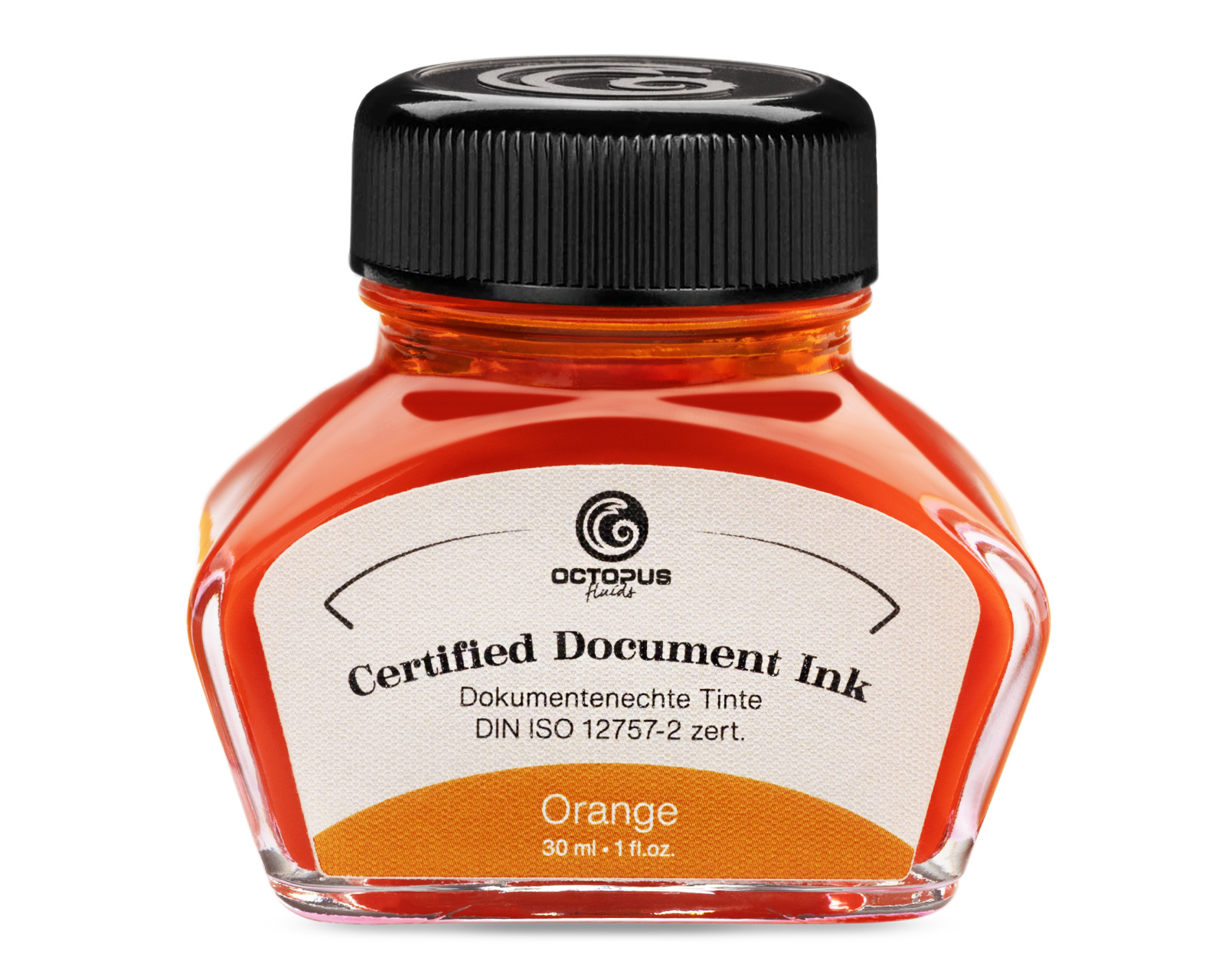 Document Ink orange, document-proof ink, certified according to DIN ISO ...