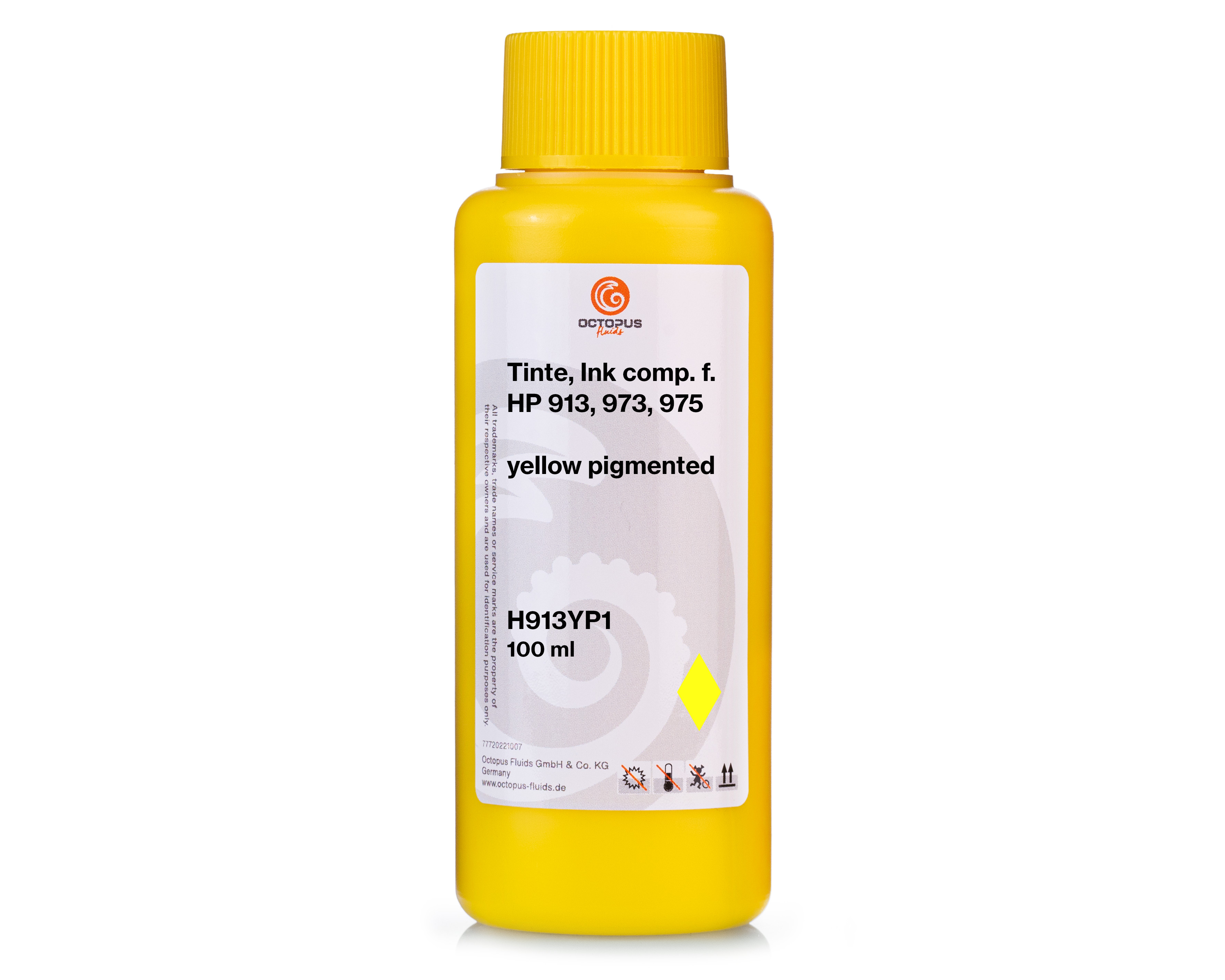 Refill ink compatible for HP 913, 973, 975 yellow pigmented | Octopus®