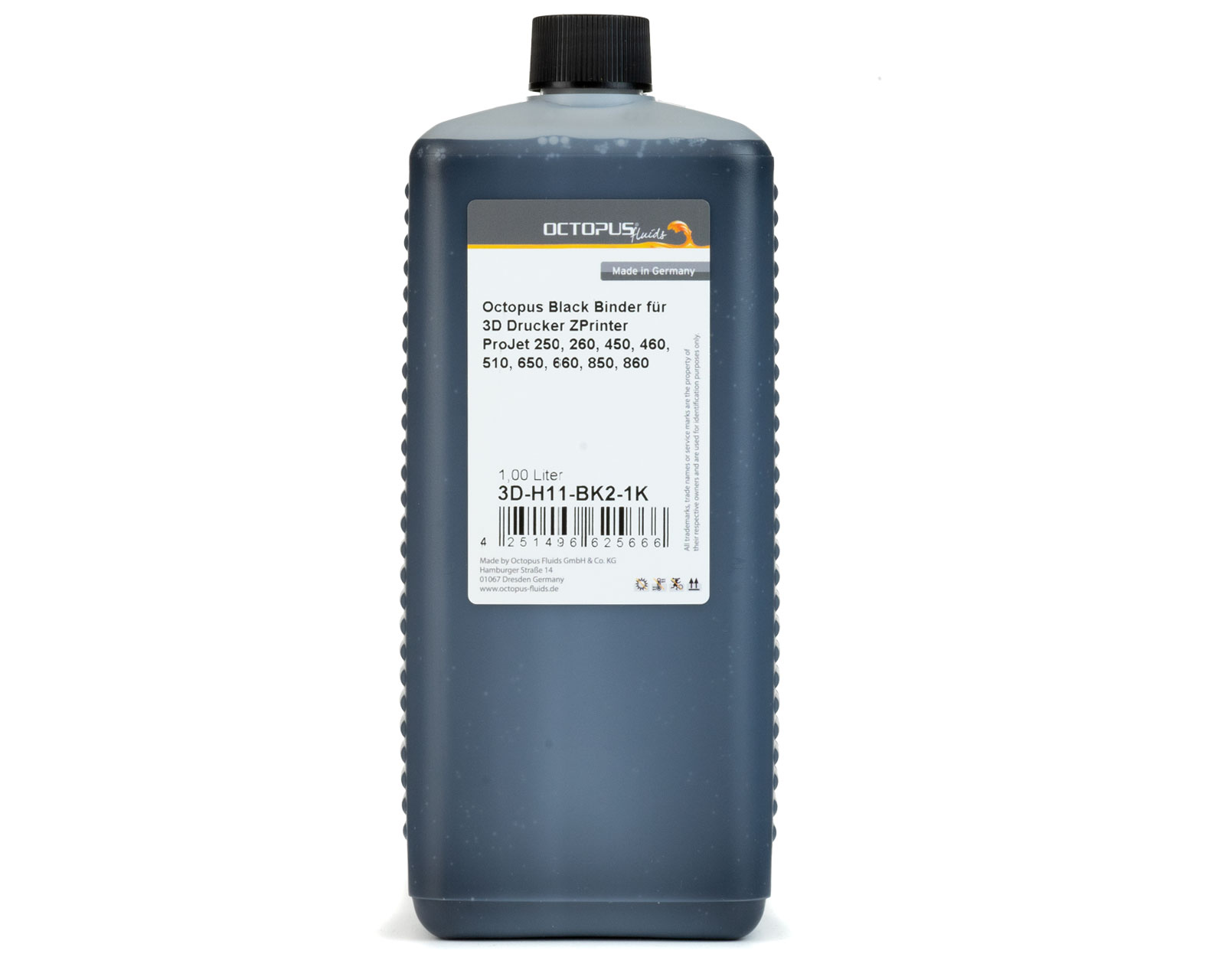 Octopus Black Binder for 3D printer ZPrinter ProJet 250, 260, 450, 460 ...