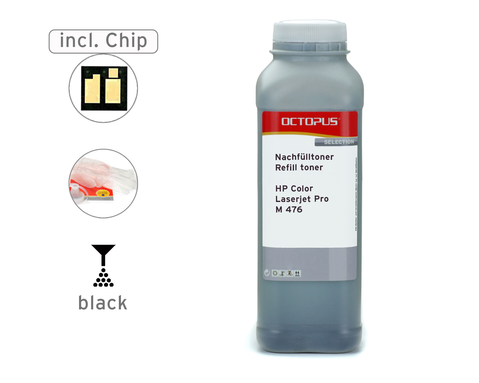 Refill Toner Set HP Color Laserjet Pro MFP M 476, mit Toner and Chip ...